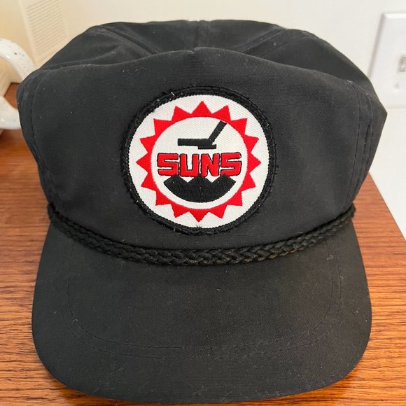 Accessories | Vintage Sun Valley Suns Hockey Hat Black Strapback Cap ...
